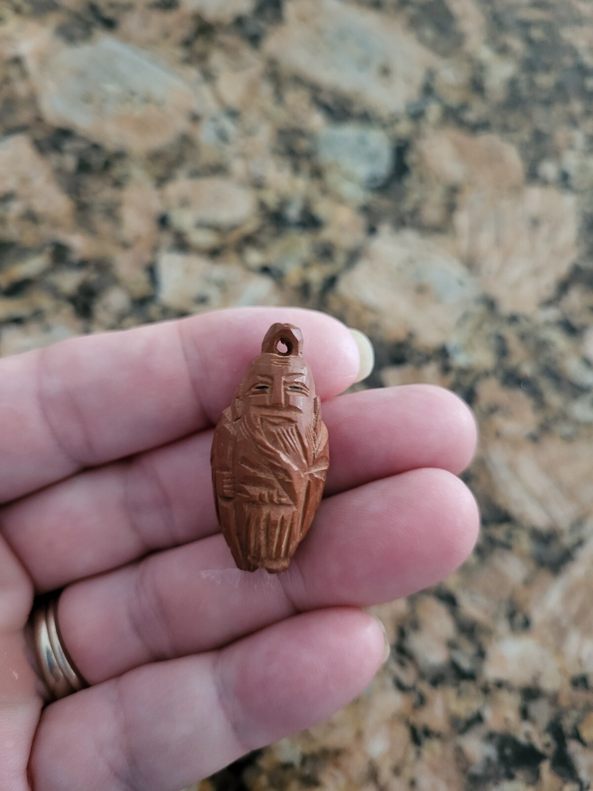 Vintage Hand Carved Chinese Hediao Nut Bead Figure | eBay