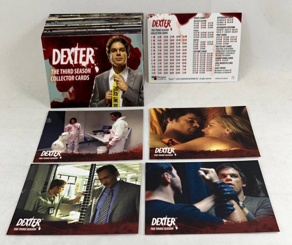 DEXTER SEASON 3 Breygent 2010 Complete Card Set MICHAEL C. HALL w/ 3 ...