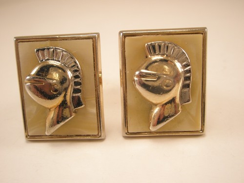 Mother of Pearl Armored Knight Vintage SWANK Cuff Links got warrior | eBay
