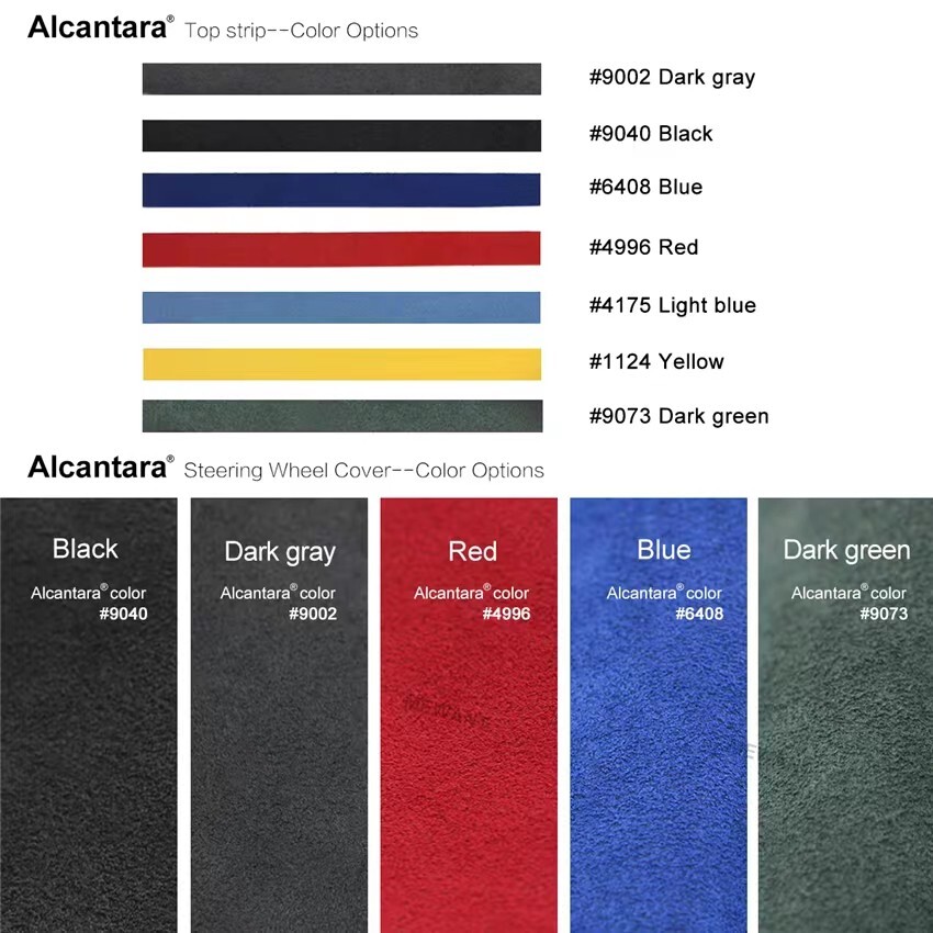 MEWANT Hand Stitch Alcnatara Steering Wheel Cover for GMC Sierra 1500 ...