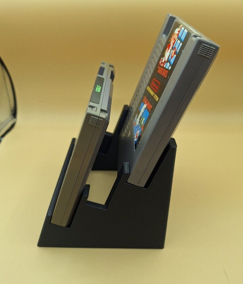NES Game Cartridge Display Stand Tiered, Holds Up To 5 Carts 3D Printed ...