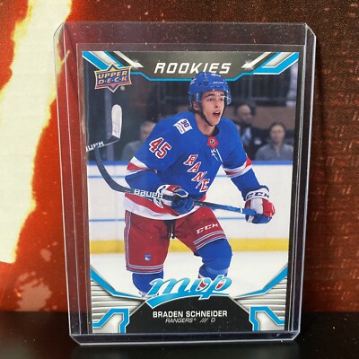 2022-23 Upper Deck MVP Rookies BRADEN SCHNEIDER Rookie Card NY Rangers ...