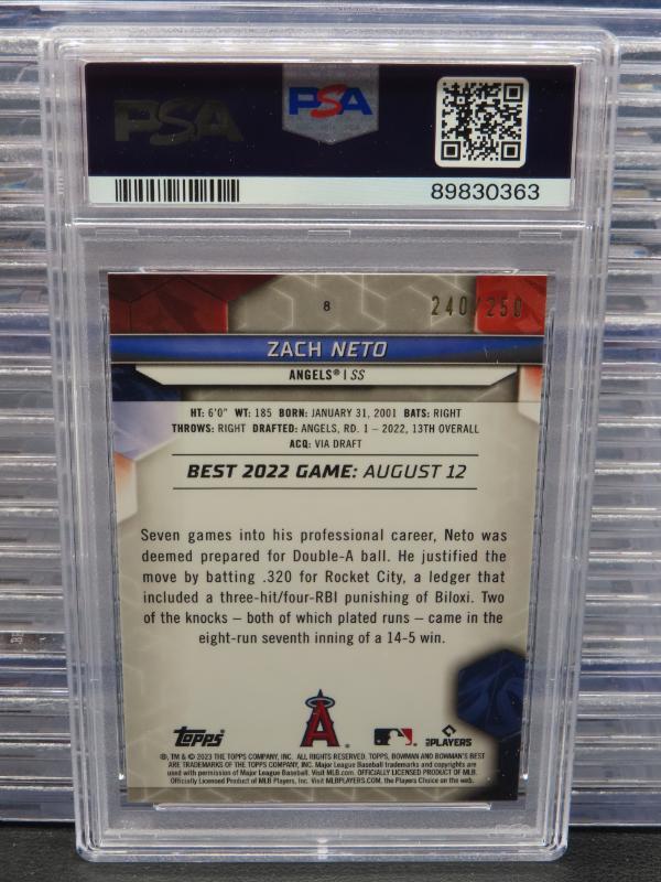 2023 Bowman's Best Zach Neto Purple Refractor Rookie Card RC #240/250 ...