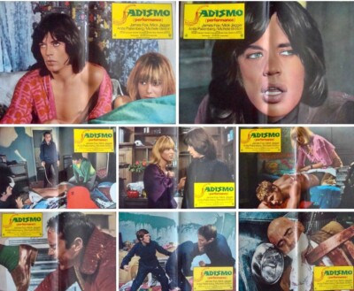 PERFORMANCE Italian fotobusta movie posters x8 MICK JAGGER ROLLING ...