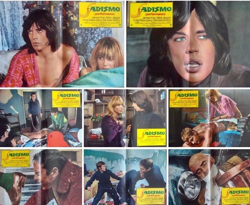 PERFORMANCE Italian fotobusta movie posters x8 MICK JAGGER ROLLING ...