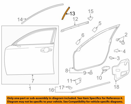 75969-53010 Toyota Tape, black out front door, inner rear lh 7596953010 ...