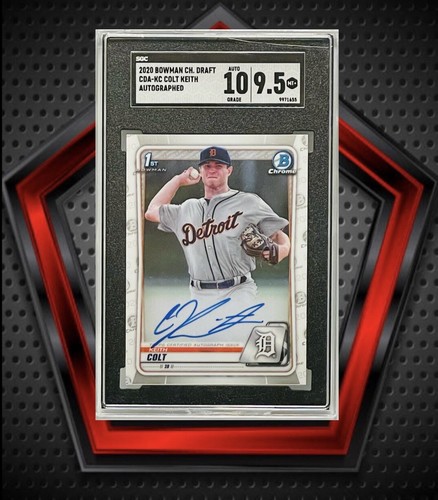 Colt Keith *SGC 9.5* Auto 2020 1st Bowman Chrome #CDA-KC Detroit Tigers ...