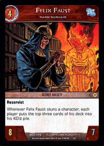 VS System: Felix Faust, Dark Bargain [Played] DC Comics Legends TCG CCG ...