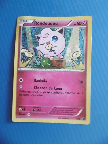 CARTE POKEMON RONDOUDOU - HOLOGRAPHIQUE - 8/12 - DATE DE 2014 -VERSION ...