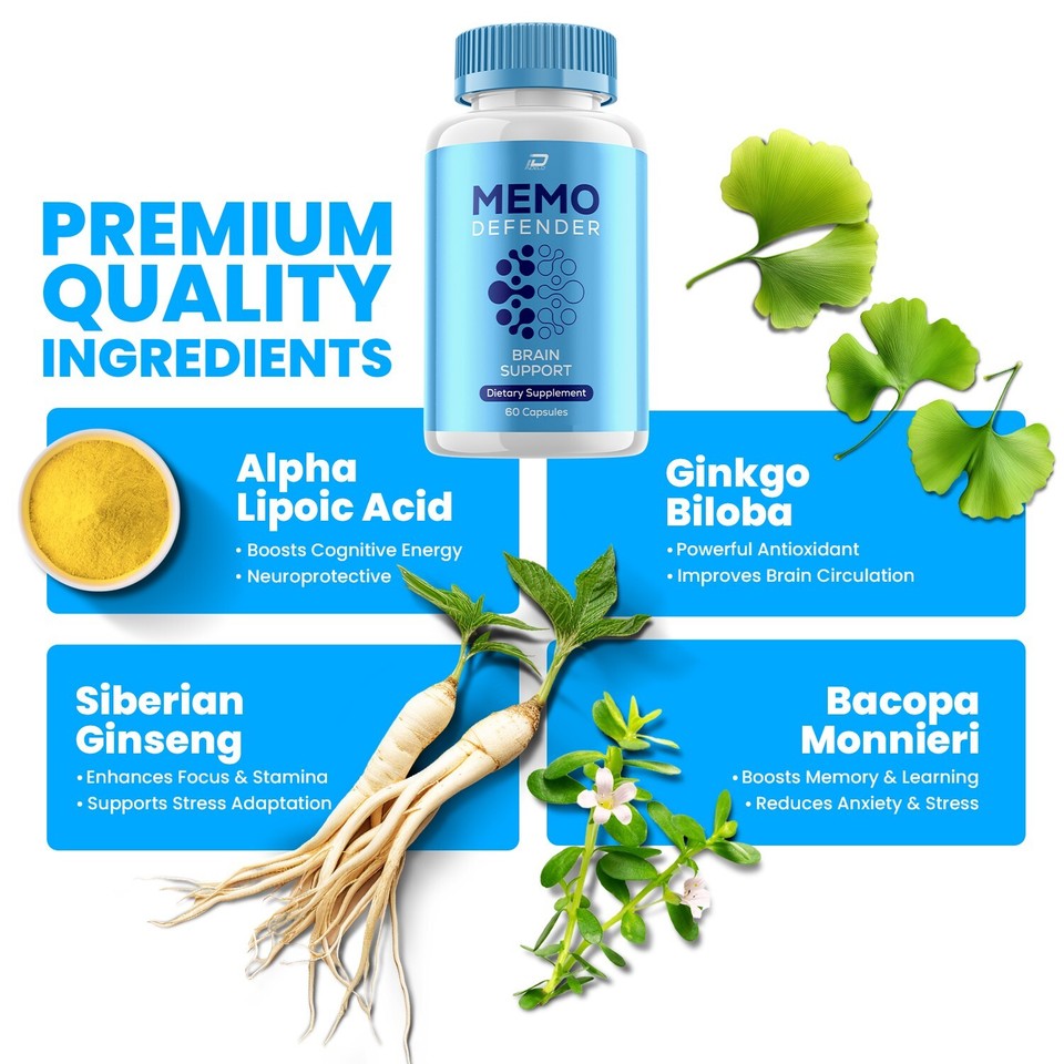 (3 Pack) Memo Defender Brain Supplement Capsules – MemoDefender All ...