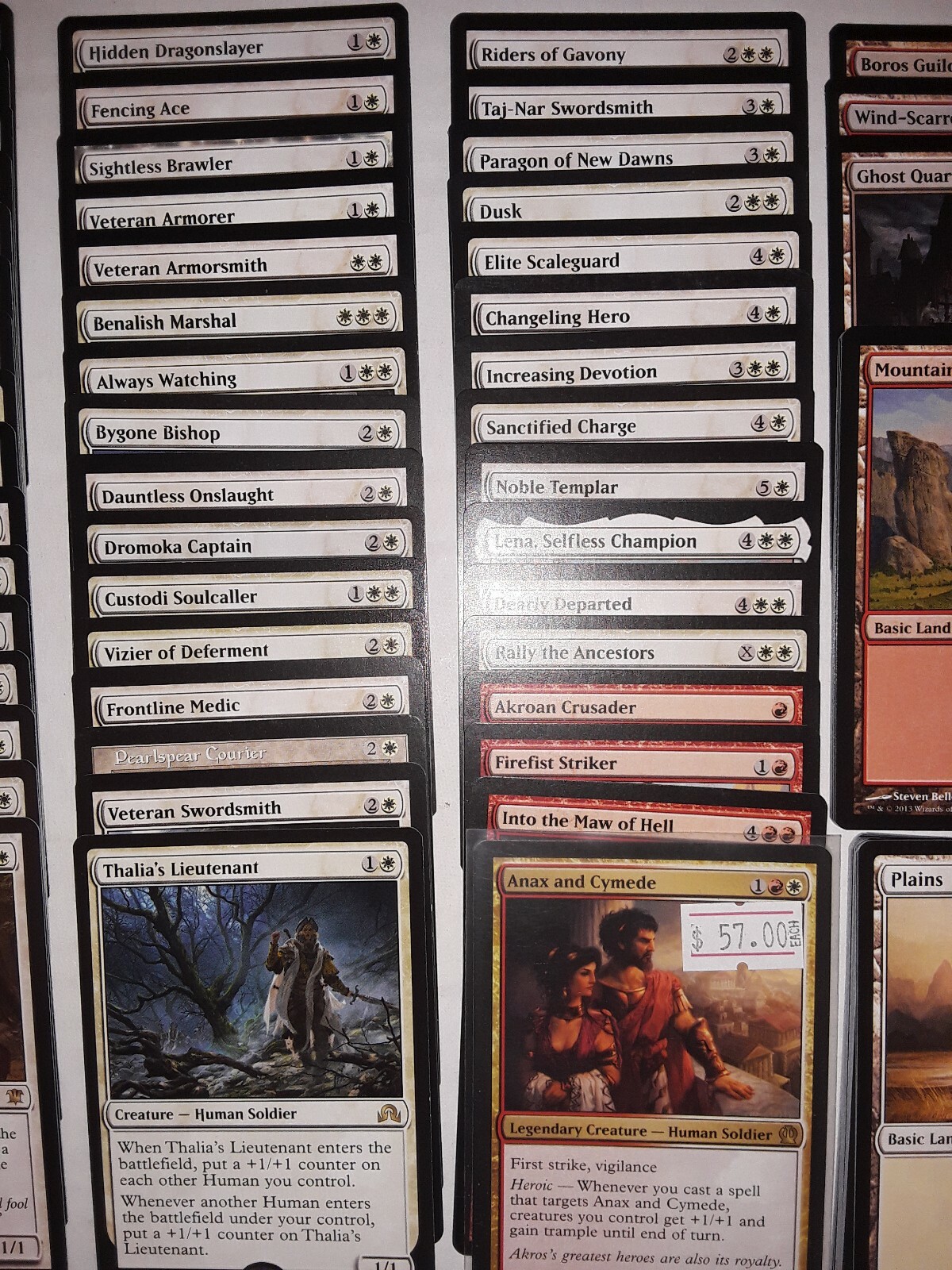 MTG Commander Deck - Anax and Cymede Magic the Gathering Heroic Human ...
