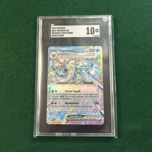 Vaporeon Ex SGC Gem 10 Pokemon Prismatic Evolution 023/131 | eBay