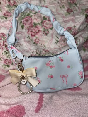 Blue Pink Floral Bow Purse Coquette Love Shack Fancy Inspired | eBay