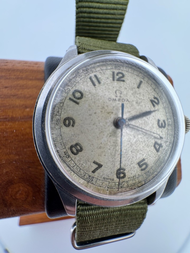 VINTAGE OMEGA 2179-4 MILITARY WWII CAL 30T2 SC STAINLESS STEEL SERVICE ...