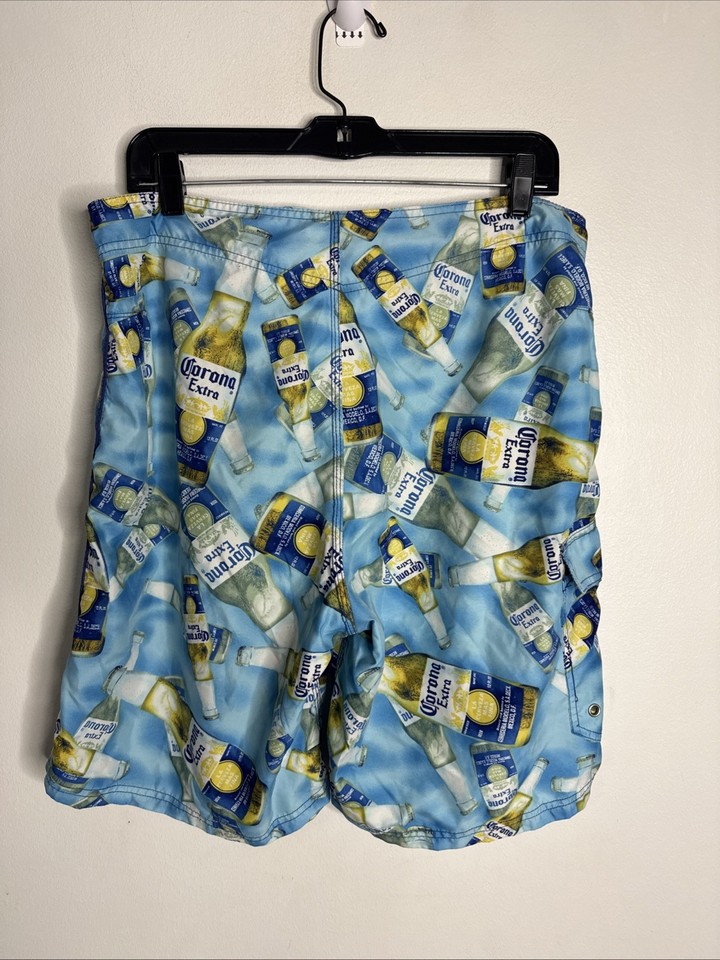 Corona Board Shorts Mens Medium Beer Bottle Extra Swim Trunks Sz 32 ...