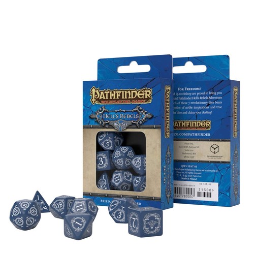 Q-Workshop Pathfinder Hell's Rebels Rpg Ornamented Dice Set 7 Polyhedral Piec... | eBay