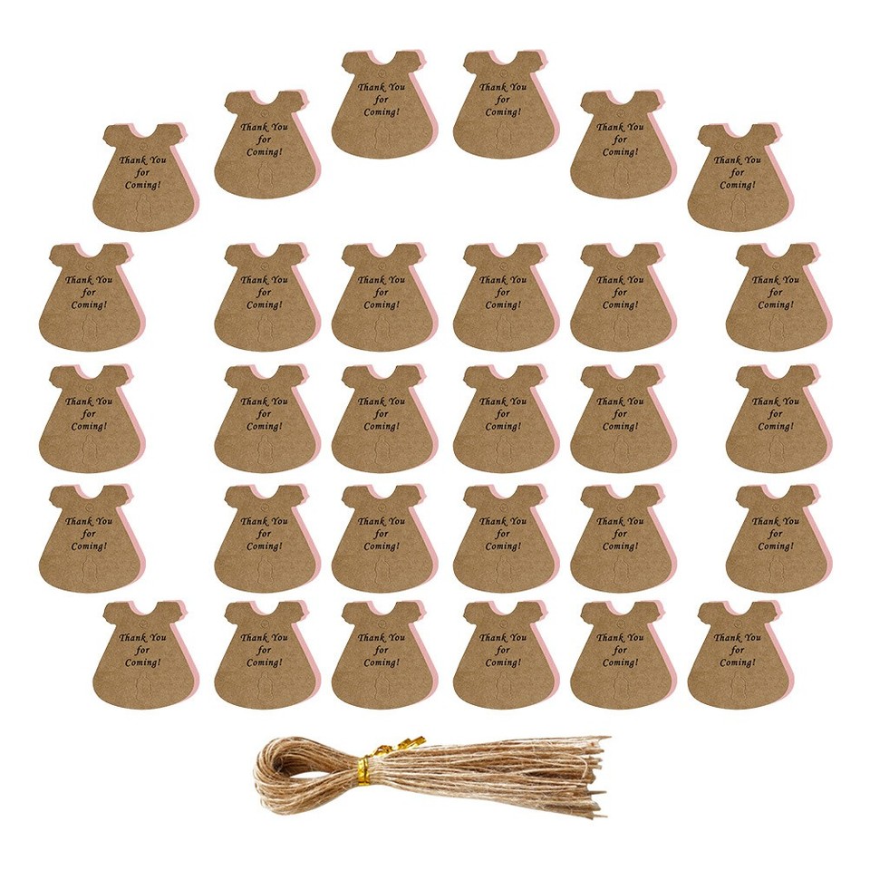 50 Sets Kraft Paper Labels Bridal Shower Favours Tags for Presents ...