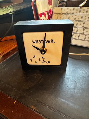 Enesco Whatever Scrambled Numbers always late clock | eBay