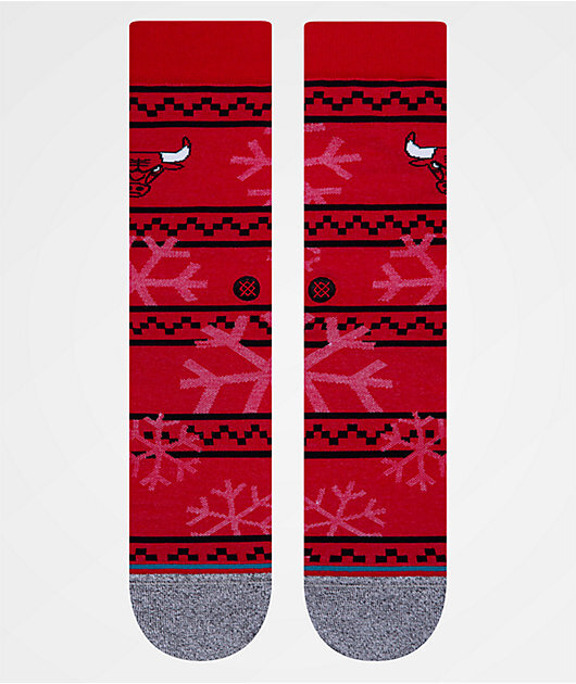 Stance Men's L NBA BULLS Frosted Basketball Crew Socks 9-13 Red ...