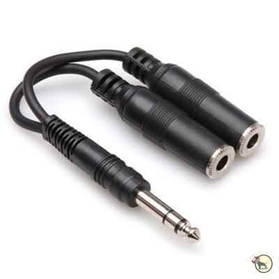 Hosa YPP-118 1/4" Y Cable Stereo Male to Dual Stereo Female TRS 1/4" Y ...