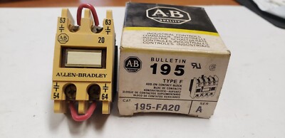 ALLEN BRADLEY 195-FA20 CONTACT BLOCK SERIES A 195FA20 | eBay
