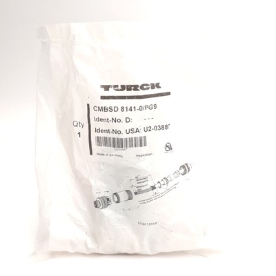 Turck CMBSD 8141-0/PG9 U2-03887 Field Wireable Ethernet, M12 4-Pin Male ...