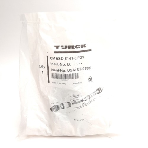 Turck CMBSD 8141-0/PG9 U2-03887 Field Wireable Ethernet, M12 4-Pin Male ...
