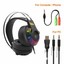 LED Gaming Headset Headphones Microphone Mic 3.5mm For PC Laptop Xbox ...