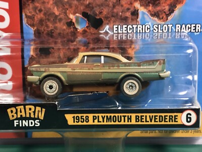 Auto World ThunderJet '58 Plymouth Belvedere Barn Finds HO Slot Car | eBay