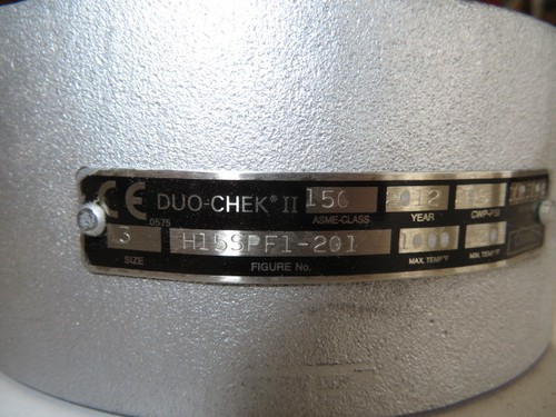 3" Crane Duo-Chek H15SPF1-201 150# WCB Threaded Lug Check Valve ...