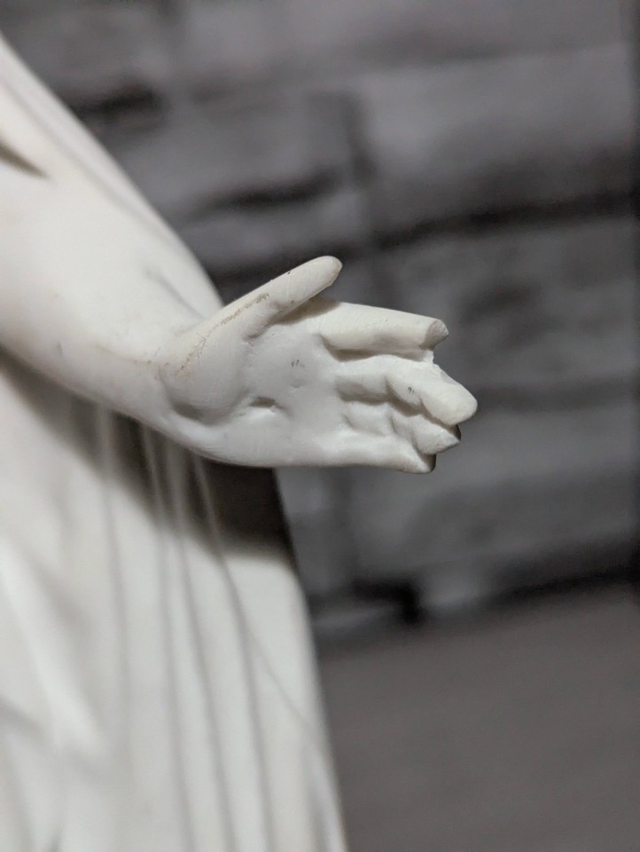 12" Belosol Statuary Christus White Cast Marble Resurrected Jesus ...
