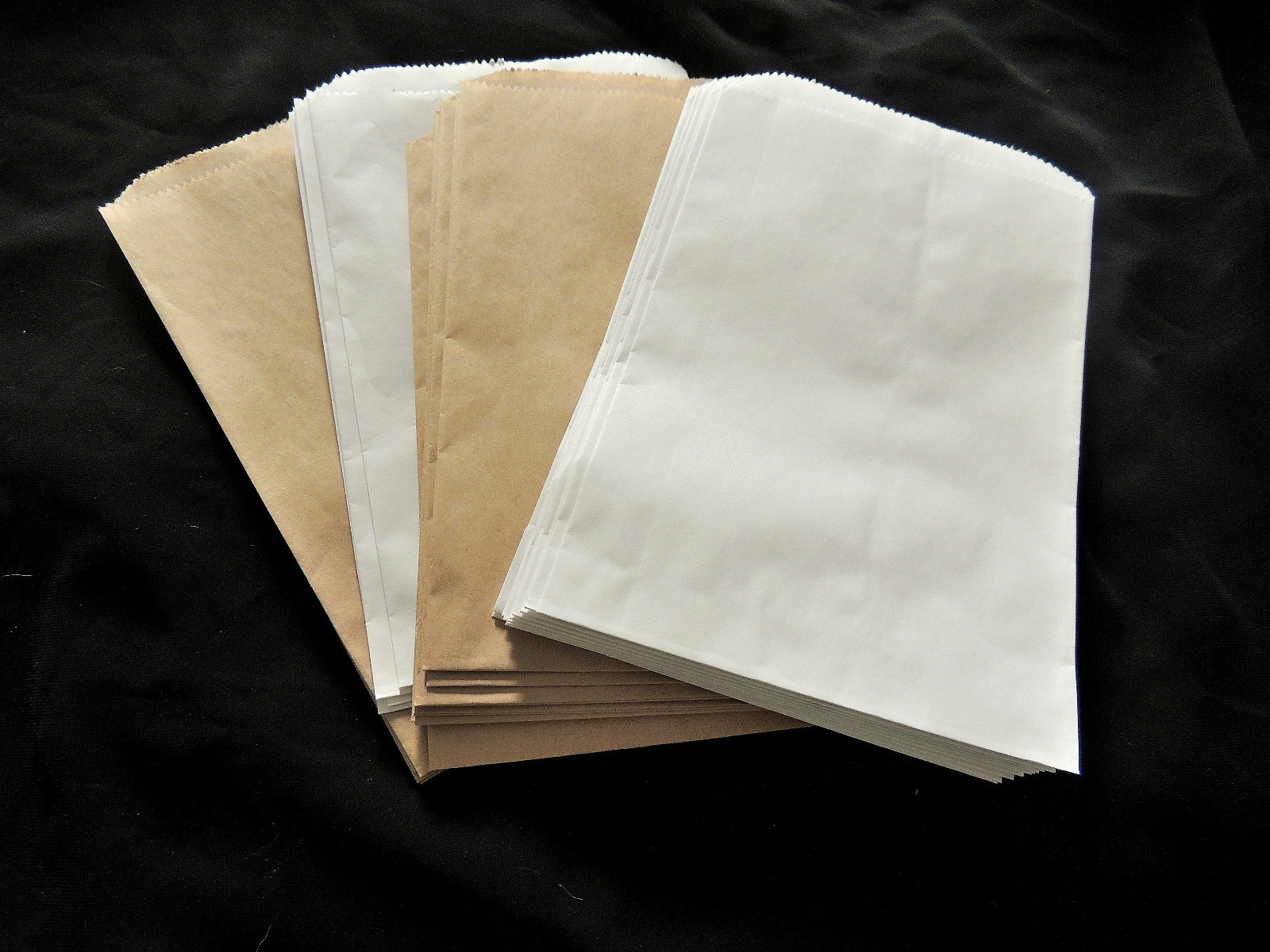 30 6x9 White, Kraft or Both Party Paper Merchandise Bags, Party Favor ...