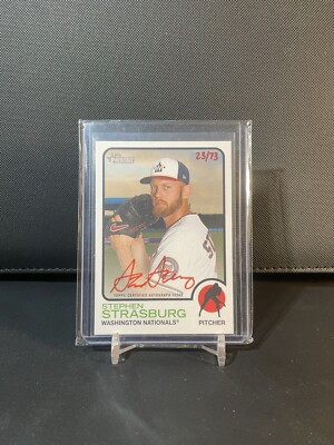 Stephen Strasburg - Red Ink Real One Auto - 2022 Topps Heritage /73 | eBay