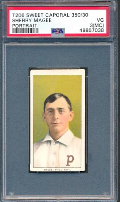 T206 SC 350 30: SHERRY MAGEE Portrait Double Name ~ PSA 3 mc | eBay