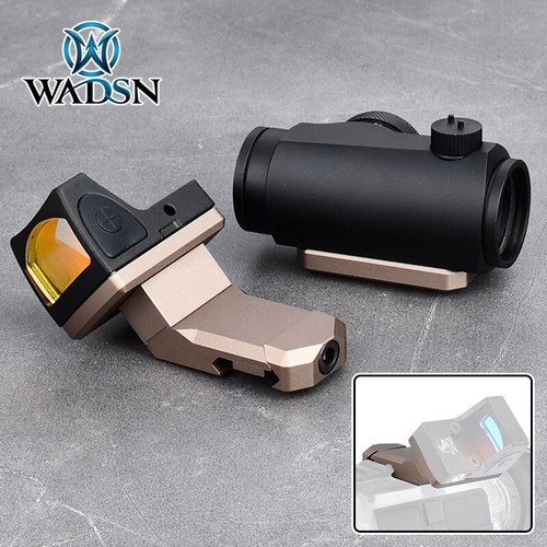 Tactical RMR Red Dot Mount Base Side 45 Degree Offset Bracket Fit 20mm ...