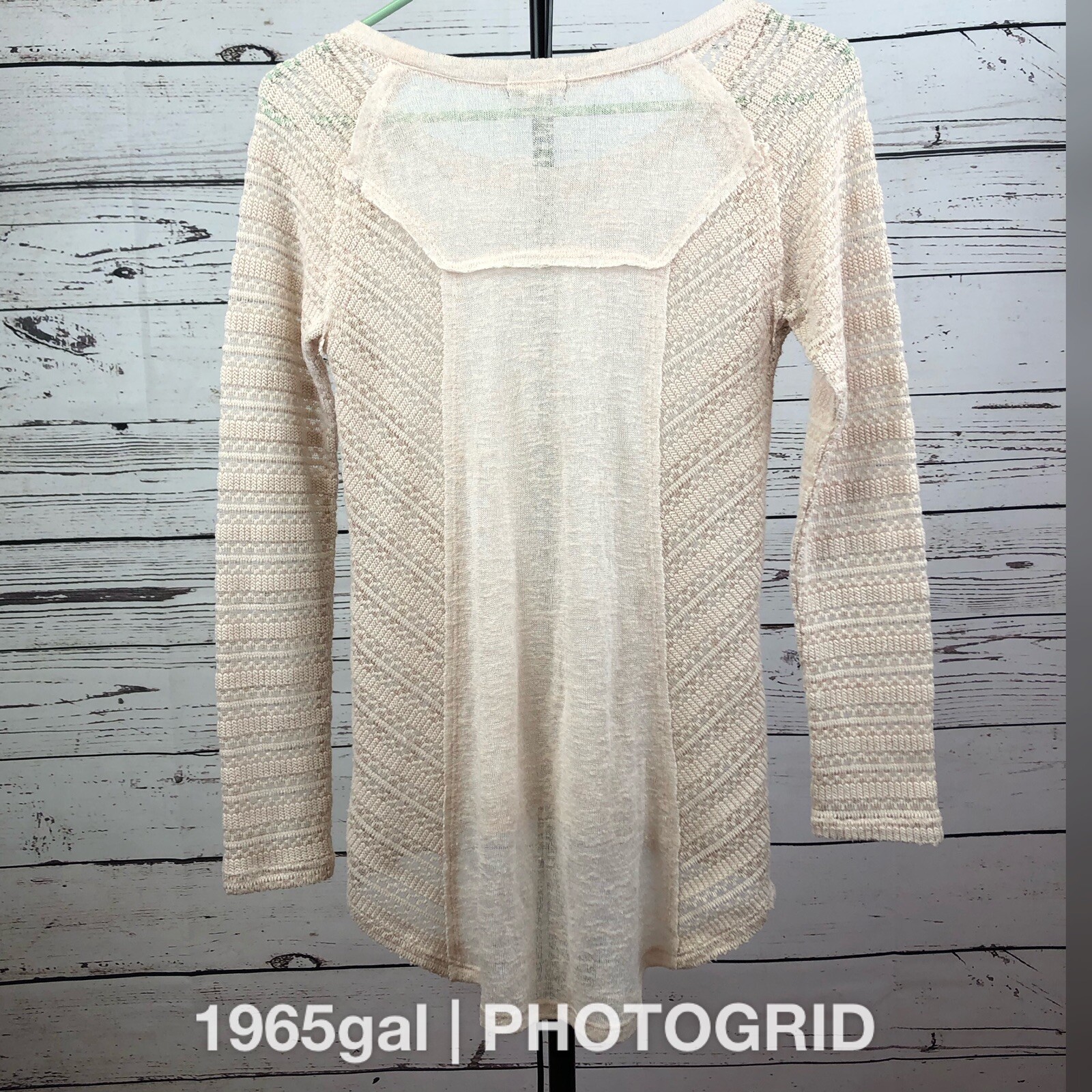 Eyeshadow Small Hi-lo Light Sweater Beige Long Sleeves | eBay