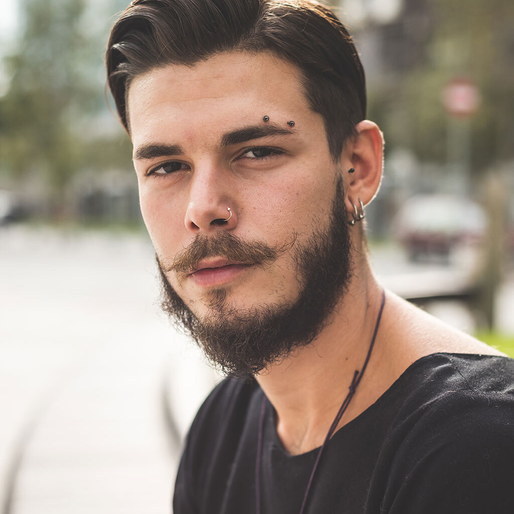 Snake Eye Piercing 1.2mm 16g Surface Barbell Bar Surgical Steel 12mm ...