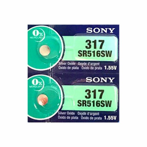 2 NEW SONY 317 SR516SW SR516 silver oxide watch battery - JAPAN - USA ...
