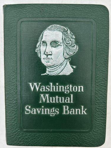 1930's WASHINGTON MUTUAL SAVINGS BANK Seattle figural BOOK still bank ...