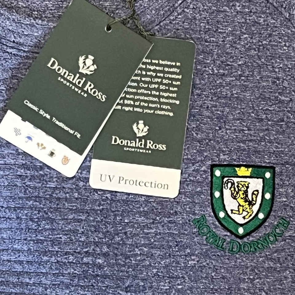 Donald Ross Dornach Crew Men's Golf Sweater, 2XL, Navy, Retail $125 ...