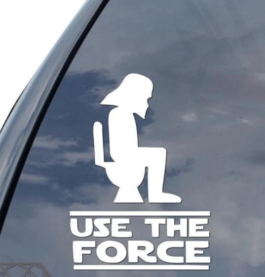 🌌 “Decalibrated!” Star Wars ‘Use the Force’ Blue Vinyl Decal – 6.5" x 3 ...