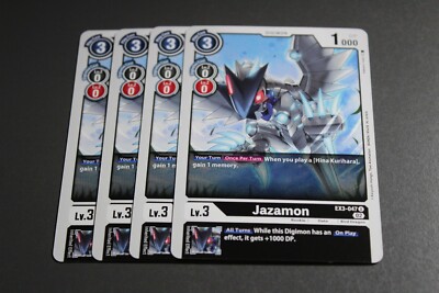 Digimon TCG (2020) - EX3-047 - 4x Jazamon - Black - Uncommon | eBay UK