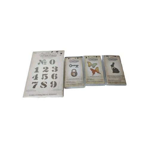 Lot ofJim Holtz Sizzix Alteration Stencil Numbers Butterflies Easter ...