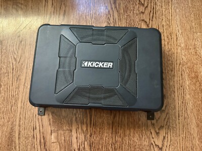 KICKER Hideaway HS8 8" 150W Car Audio Powered Subwoofer Sub Enclosure - Black... 713034068655 | eBay