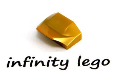 6 LEGO Metallic Gold Brick 1 x 2 x 0.6 w/ Fin Castle Knight Kingdom ...