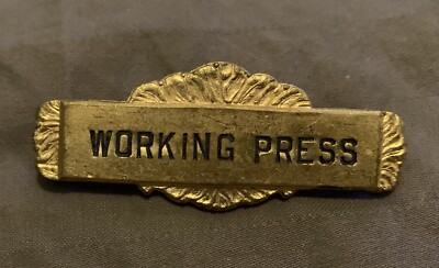 vintage old working press pin brooch | eBay
