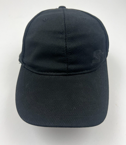 Starter Baseball Hat Cap Strap Back Black Fitted Embroidered Adult ...