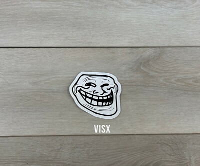 Troll Face Meme Bumper Sticker Funny tailgate Kitty JDM Decal Weird ...