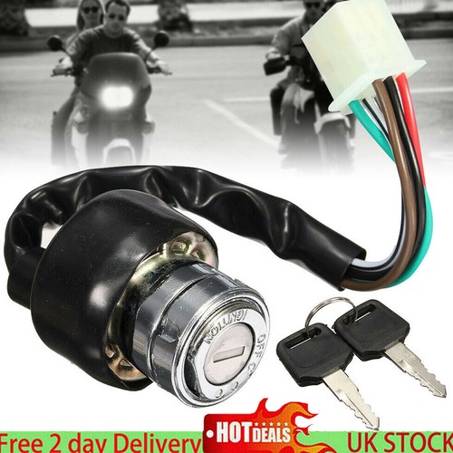 6 Wire Ignition Barrel Switch And 2 Key For Motorcycle Scooter Quad ...
