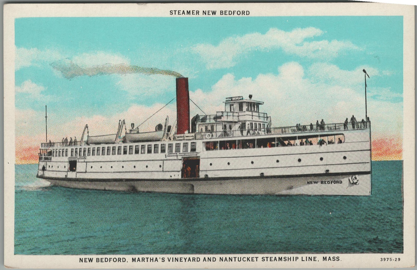 Steamer New Bedford MA Martha's Vineyard and Nantucket Steamship Line ...
